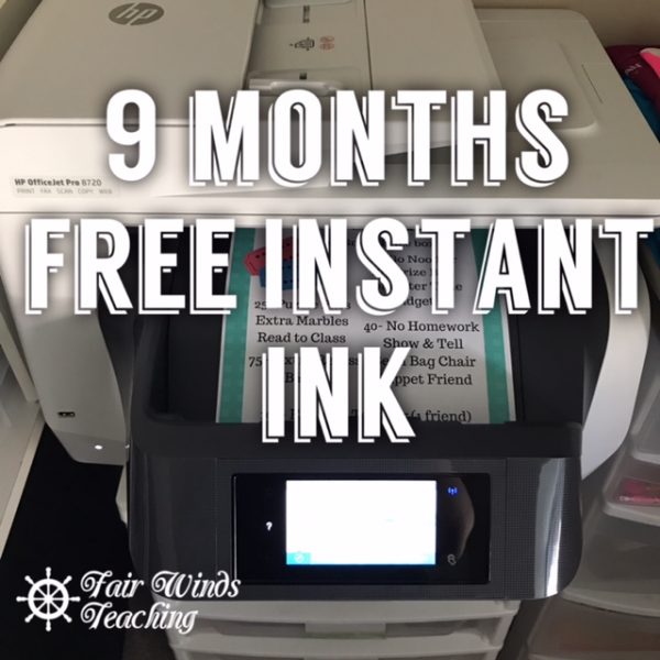 Instant Ink is a LIFE Saver! - Fair Winds Teaching
