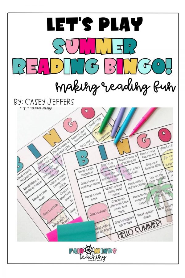 Let’s Play Summer Reading BINGO! - Fair Winds Teaching