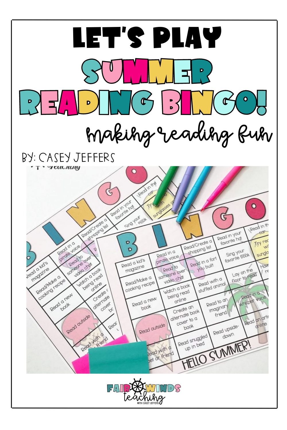 Let’s Play Summer Reading BINGO! - Fair Winds Teaching