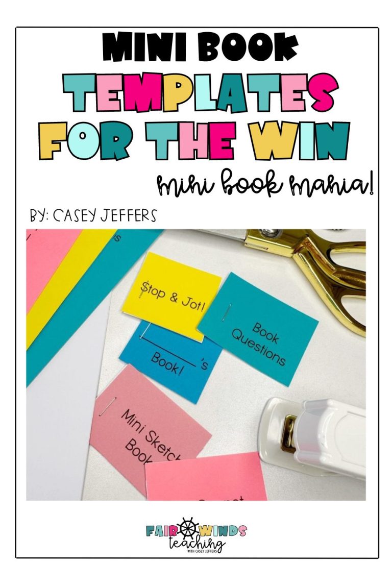 Mini Book Templates for the WIN! - Fair Winds Teaching
