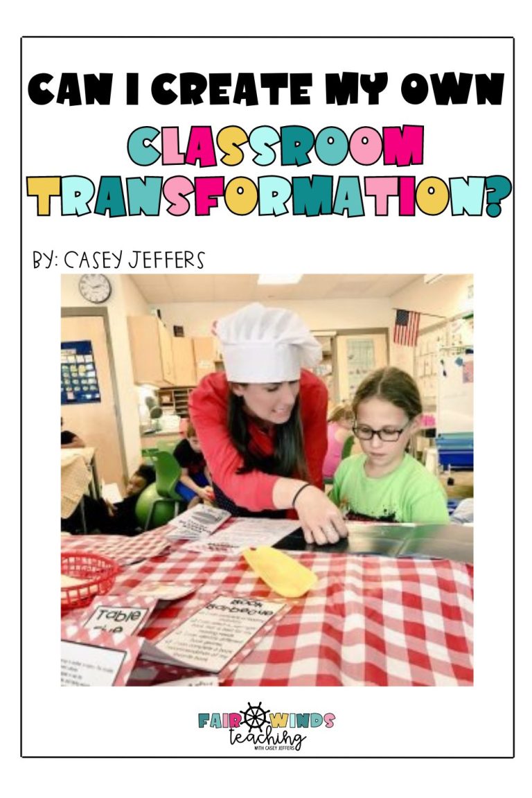 Can I Really Plan a Classroom Transformation?? - Fair Winds Teaching